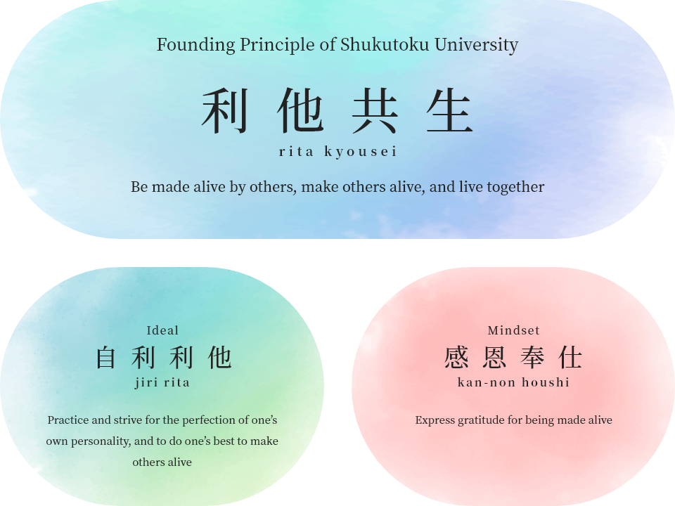 Founding Principle Shukutoku University Founding Principle Shukutoku University